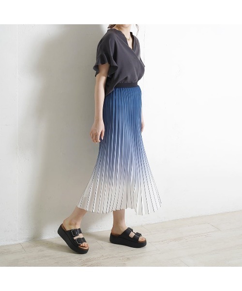 Clarks（クラークス）の「Botanic Slide / ボタニックスライド (ブラックレザー)（サンダル）」 - WEAR