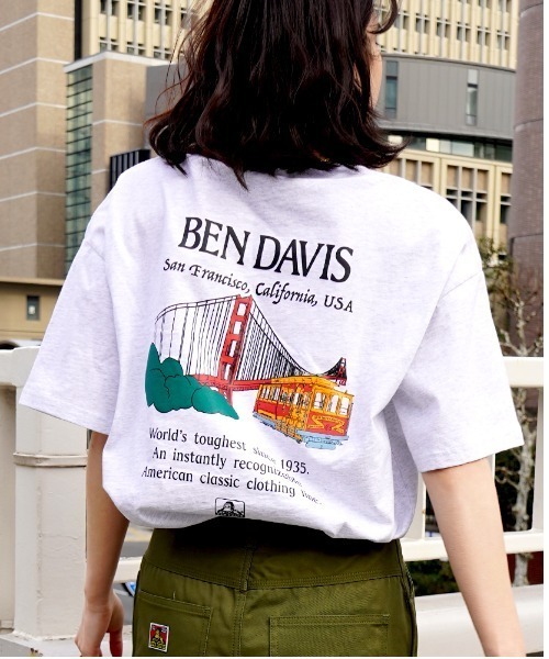 《BEN DAVIS》 LADIES PRINT TEE/抗菌防臭（Tシャツ/カットソー）｜BEN DAVIS（ベンデイビス）のファッション ...