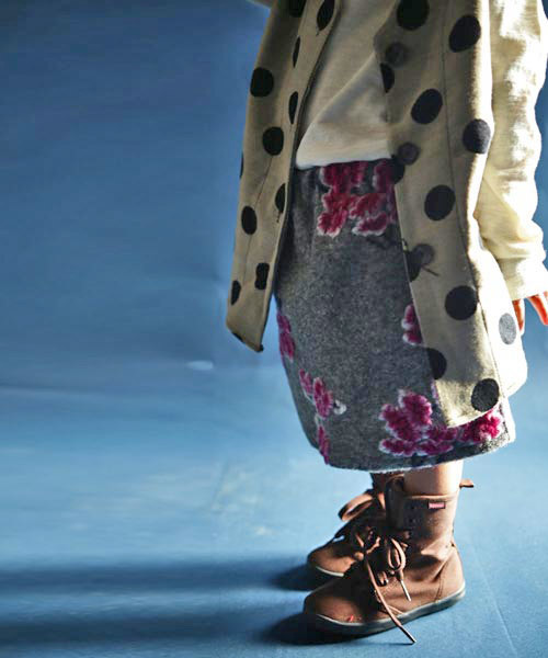 antiqua（アンティカ）の「和花柄スカート（スカート）」 - WEAR