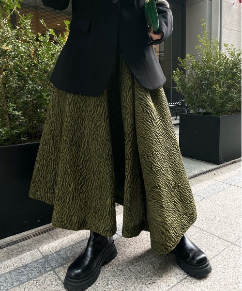 AMERI（アメリ）の「JACQUARD TUCK VOLUME SKIRT（スカート）」 - WEAR