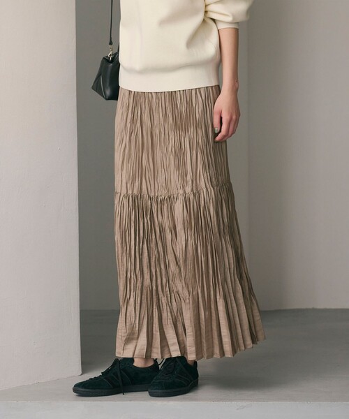セール】ポリエステル チンツプリーツ スカート（スカート