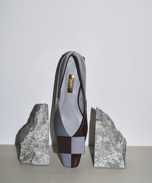 GRISE2.5cmナロースクエアカラーブロックフラット（その他シューズ