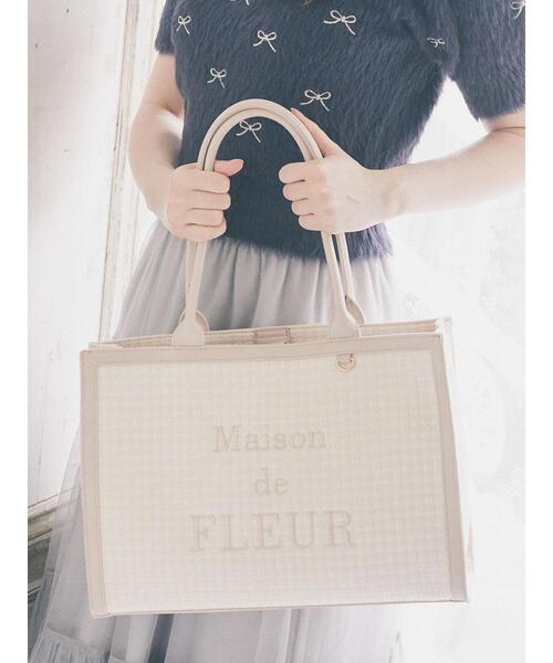 ツイードスクエアトートバッグ（トートバッグ）｜Maison de FLEUR（メゾンドフルール）のファッション通販 - ZOZOTOWN