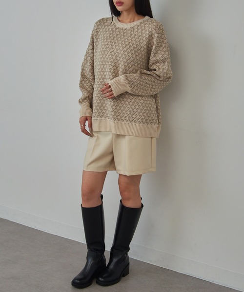 SETUP7（セットアップセブン）の「【SETUP7】ミニアーガイル柄ニットPO GLR（ニット/セーター）」 - WEAR