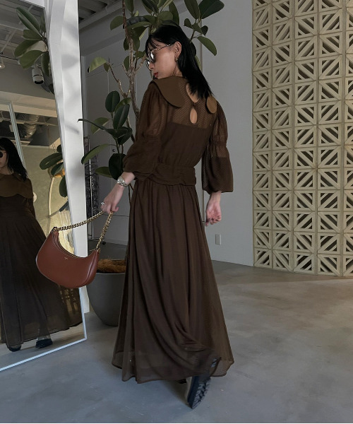 AMERI（アメリ）の「DEFORMATION COLLAR LACE DRESS（ワンピース）」 - WEAR