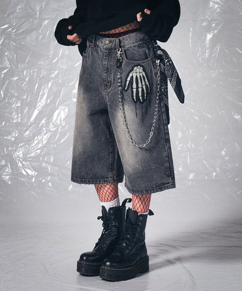BONE HAND JORTS GREY（その他パンツ）｜SCHISM INDUCING（スキズムインデューシング）のファッション通販 ...