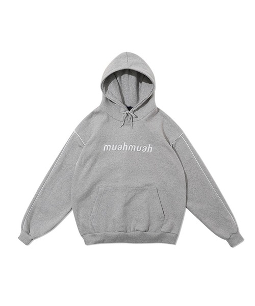 muahmuah（ムーアムーア）の「『muah muah/ムーアムーア』SIGNATURE LOGO LINE NAPPING HOODIE ...