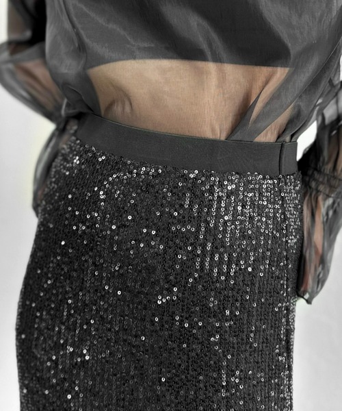LVEU.（ラブユ.）の「Spangle sheer mermaid skirt / スパンコールシアーマーメイドスカート（スカート）」 - WEAR