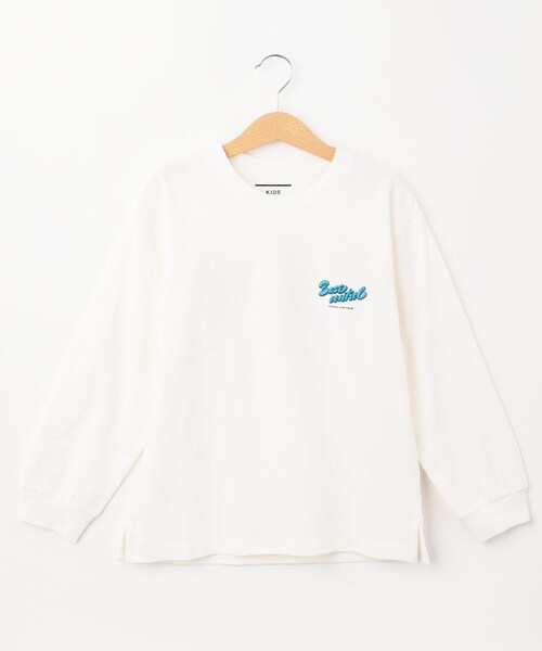 BASECONTROL（ベースコントロール）の「 KIDS コットン天竺 ロゴデザインバリエーション 長袖Tシャツ（Tシャツ/カットソー ...
