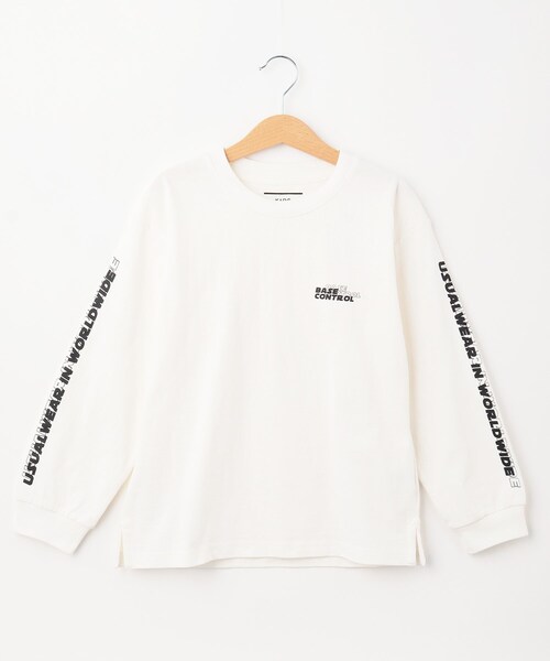 BASECONTROL（ベースコントロール）の「 KIDS コットン天竺 ロゴデザインバリエーション 長袖Tシャツ（Tシャツ/カットソー ...