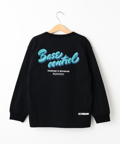 BASECONTROL（ベースコントロール）の「 KIDS コットン天竺 ロゴデザインバリエーション 長袖Tシャツ（Tシャツ/カットソー）」 - WEAR
