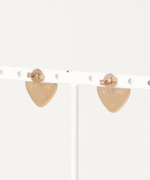 Guess（ゲス）の「THAT'S AMORE 15mm Heart Crystals Frame Studs Pierce（ピアス（両耳用））」 - WEAR