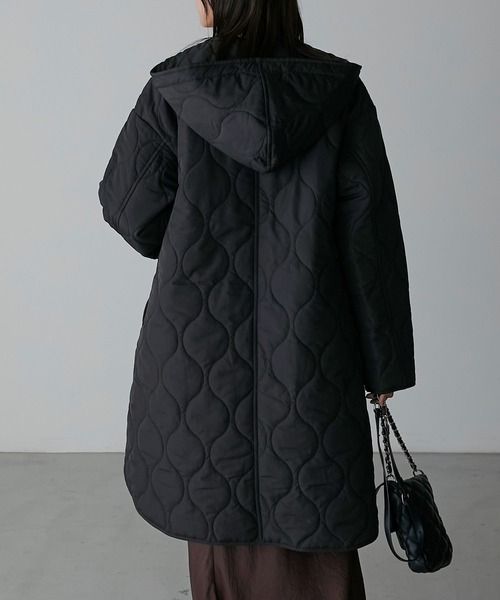 Anss.me（アンスミー）の「【Anss.me】【撥水加工】ボアベスト付き3wayキルティングフード/ノーカラーコート（ダウンジャケット/コート）」 - WEAR