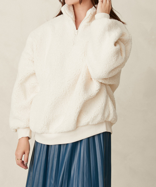 Jayro（ジャイロ）の「ボア スタンドハーフZIP プルオーバー（その他トップス）」 - WEAR