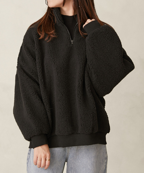 Jayro（ジャイロ）の「ボア スタンドハーフZIP プルオーバー（その他トップス）」 - WEAR