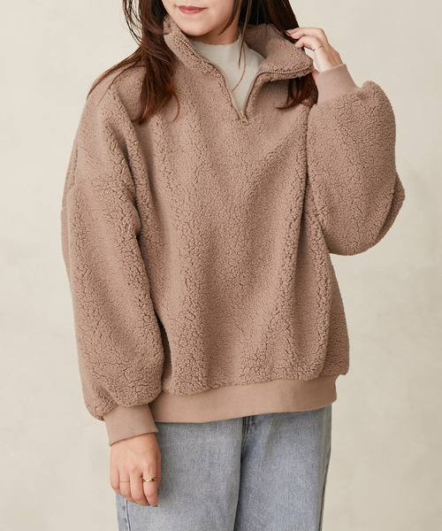 Jayro（ジャイロ）の「ボア スタンドハーフZIP プルオーバー（その他トップス）」 - WEAR