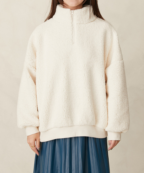 Jayro（ジャイロ）の「ボア スタンドハーフZIP プルオーバー（その他トップス）」 - WEAR
