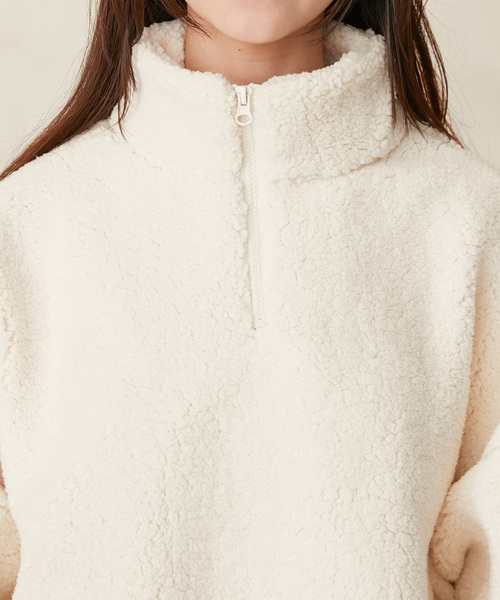 Jayro（ジャイロ）の「ボア スタンドハーフZIP プルオーバー（その他トップス）」 - WEAR