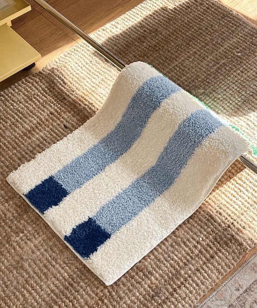 Ein（アイン）の「Ein/ボーダー デザイン ラグ マット（ラグ/マット）」 - WEAR
