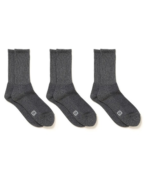 【セール】【hobo / ホーボー】3P PILE CREW SOCKS C/N/PU（ソックス/靴下）｜hobo（ホーボー）のファッション ...