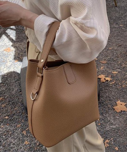 SETUP7（セットアップセブン）の「【SETUP7】ショルダー付2WAYフェイクレザーバッグ KNF（ショルダーバッグ）」 - WEAR