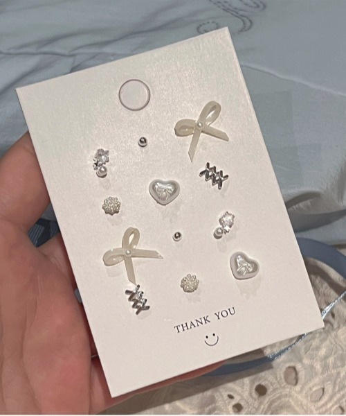 【Bz】リボンアクリルパールピアス12点セット/レースアップ(MA/EK213)（ピアス（両耳用））｜ARCHIVER（アーカイバ）の ...