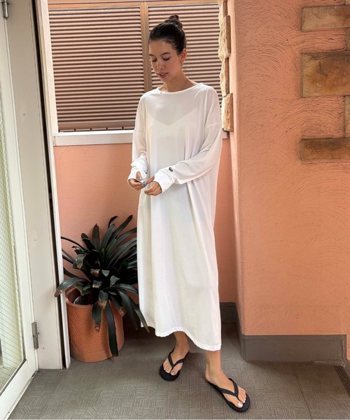 ROXY（ロキシー）の「OCEANIC BLUEPRINTS /ロキシーラッシュロングワンピース（水着）（ラッシュガード）」 - WEAR