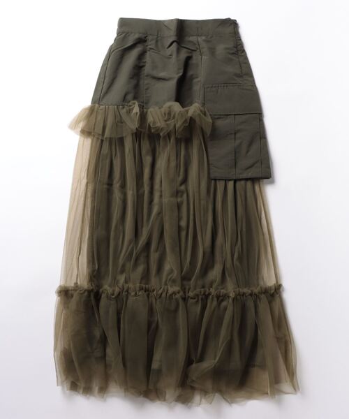 PICCIN（ピッチン）の「【WEB限定】チュールティアードカーゴスカート（スカート）」 - WEAR