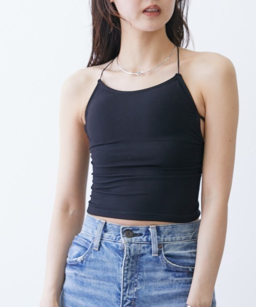 QFORON（キュフォロン）の「バック編み上げデザインカップ付きキャミソール（キャミソール）」 - WEAR