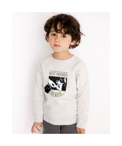 WASK（ワスク）の「WASK/アニマルドッグプリントガラナレ裏起毛トレーナー (100~160cm)（スウェット）」 - WEAR