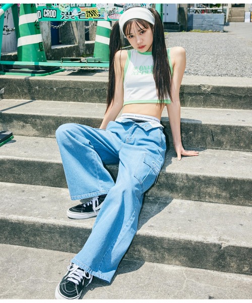 ANAP GiRL（アナップガール）の「【ANAPGiRL×mochuコラボ】2WAYカーゴパンツ（カーゴパンツ）」 - WEAR