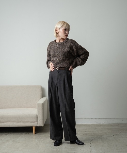 I_am（アイアム）の「belt set basic tuck pants / ベルトセットベーシックタックパンツ（スラックス）」 - WEAR