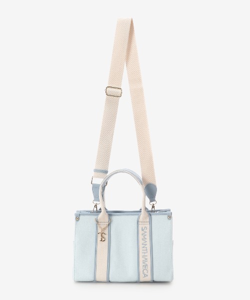 ロゴテープキャンバスハンドバッグ（小）（ハンドバッグ