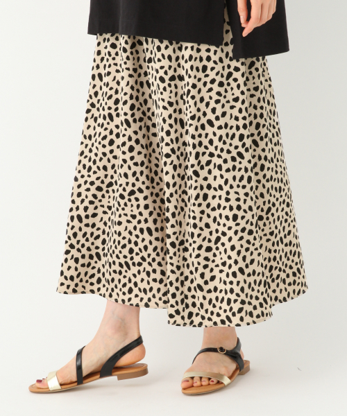 GLOBAL WORK（グローバルワーク）の「レオパサテンロングスカート/827202（スカート）」 - WEAR