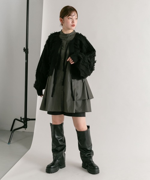 KBF（ケイビーエフ）の「『WEB/一部店舗限定』フリンジリボンカーディガン（カーディガン/ボレロ）」 - WEAR