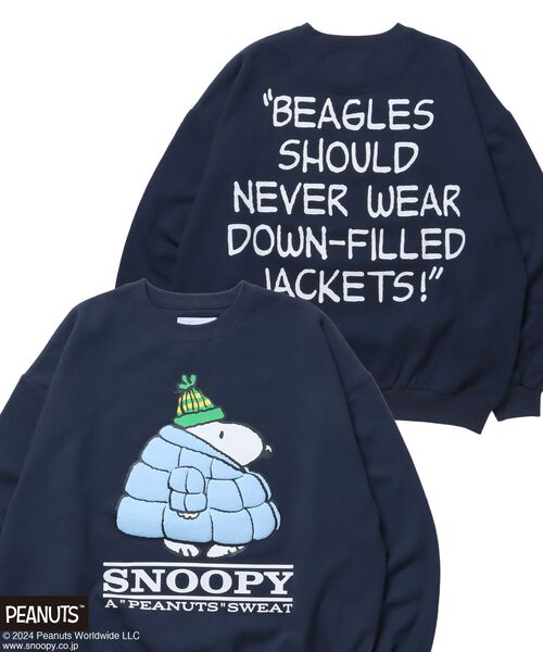 PEANUTS（ピーナッツ）の「【SEQUENZ（シークエンズ）】TP PUFFER SNOOPY C/N SWEAT/ ピーナッツ スヌーピー クルーネック スウェット（スウェット）」 - WEAR