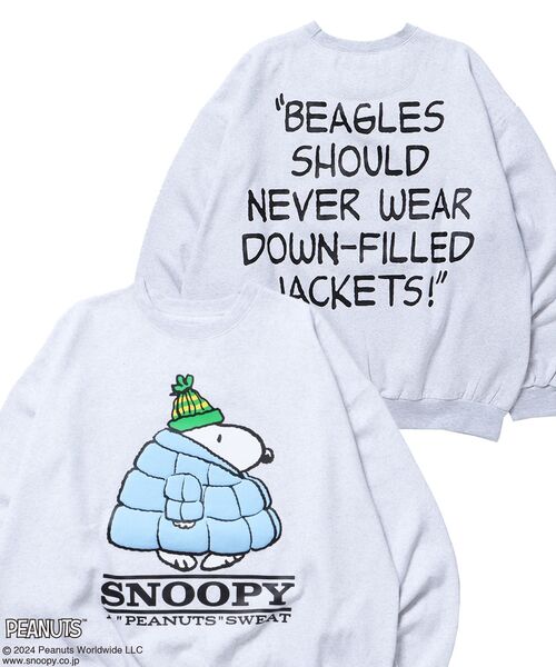 PEANUTS（ピーナッツ）の「【SEQUENZ（シークエンズ）】TP PUFFER SNOOPY C/N SWEAT/ ピーナッツ スヌーピー クルーネック スウェット（スウェット）」 - WEAR