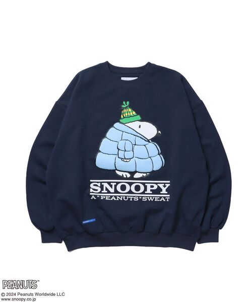 PEANUTS（ピーナッツ）の「【SEQUENZ（シークエンズ）】TP PUFFER SNOOPY C/N SWEAT/ ピーナッツ スヌーピー クルーネック スウェット（スウェット）」 - WEAR