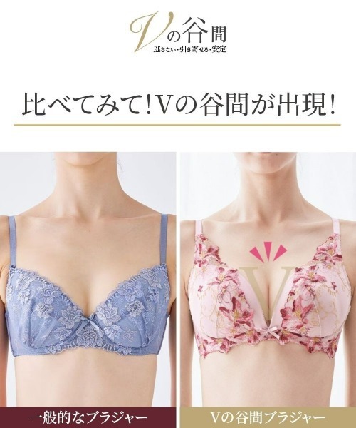 nissen（ニッセン）の「Vにバストをひき寄せるブラジャー（Vの谷間）（トリンプ）（B70～F80）（ブラジャー）」 - WEAR