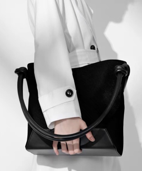 SETUP7（セットアップセブン）の「【SETUP7】A4ファイルやノートPCも入る ノットハンドルソリッドトートバッグ ショルダーバッグ KNF ※（ショルダーバッグ）」 - WEAR