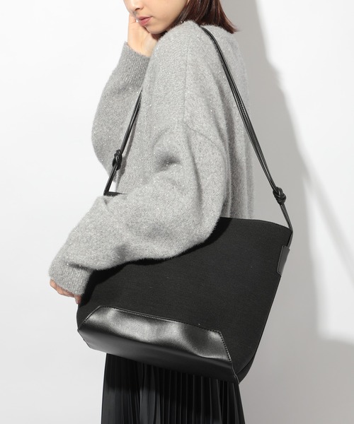 SETUP7（セットアップセブン）の「【SETUP7】A4ファイルやノートPCも入る ノットハンドルソリッドトートバッグ ショルダーバッグ KNF ※（ショルダーバッグ）」 - WEAR