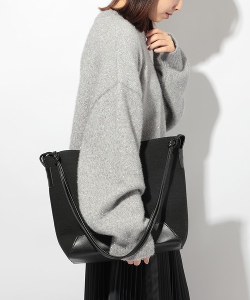 SETUP7（セットアップセブン）の「【SETUP7】A4ファイルやノートPCも入る ノットハンドルソリッドトートバッグ ショルダーバッグ KNF ※（ショルダーバッグ）」 - WEAR