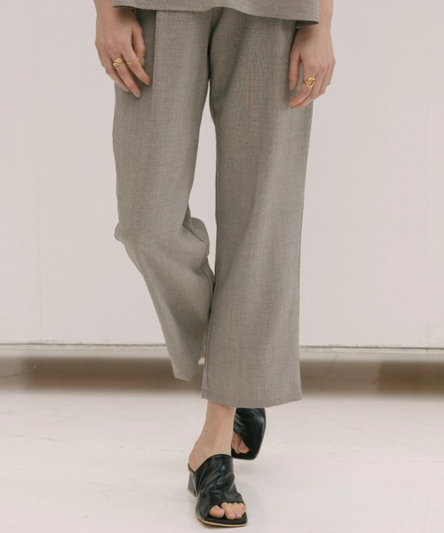 willfully（ウィルフリー）の「open shoulder shirring 2way sleeve BL set up（セットアップ ...