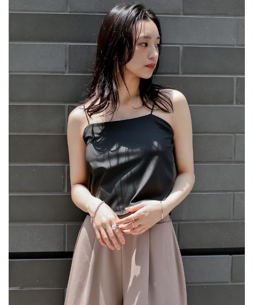 Re:EDIT（リエディ）の「[UVカット][接触冷感][速乾][水陸両用][DAILY SWIM]ラッシュガードカップ付きベアナローストラップキャミソール（ラッシュガード）」 - WEAR