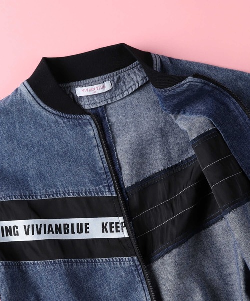 VIVIAN BLUE（ビビアンブルー）の「【VIVIAN BLUE】シェブロンブルゾン（ブルゾン）」 - WEAR