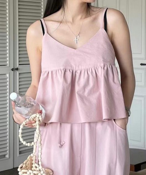 Teem Store（チームストア）の「【セットアップ対応可】フリル ペプラムキャミソール（キャミソール）」 - WEAR