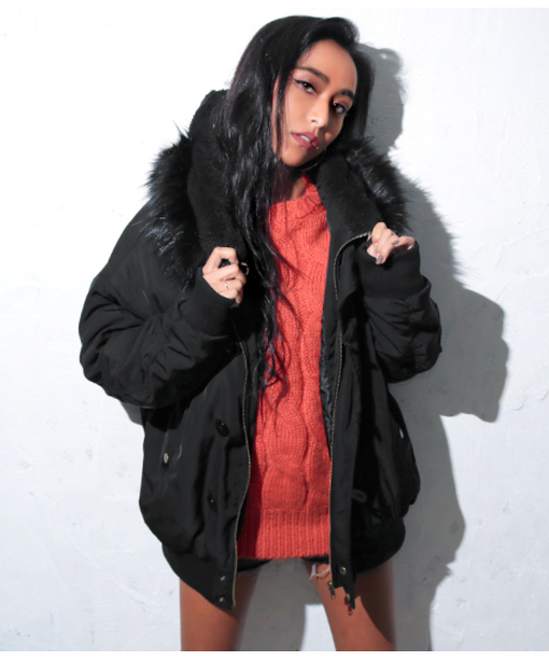 ANAP（アナップ）の「ボアフードN2Bブルゾン（ミリタリージャケット）」 - WEAR