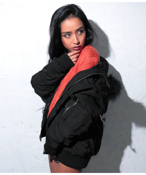 ANAP（アナップ）の「ボアフードN2Bブルゾン（ミリタリージャケット）」 - WEAR