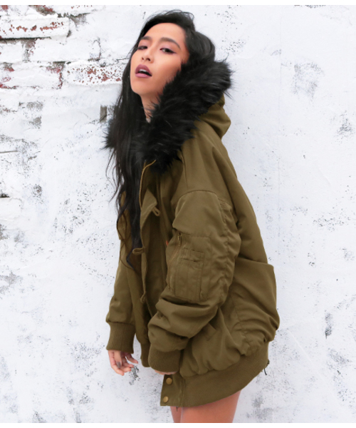 ANAP（アナップ）の「ボアフードN2Bブルゾン（ミリタリージャケット）」 - WEAR