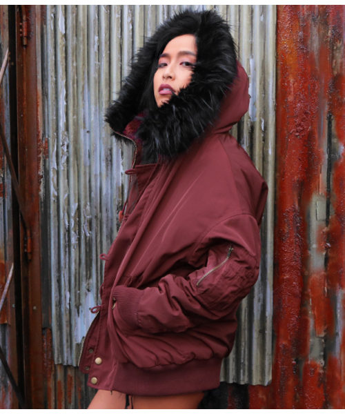 ANAP（アナップ）の「ボアフードN2Bブルゾン（ミリタリージャケット）」 - WEAR